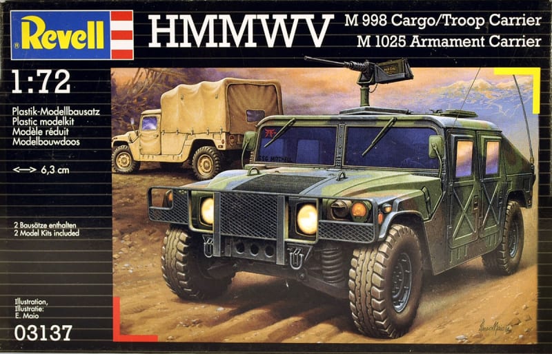 Revell #03137 1/72 HMMWV M 998 Cargo / M1025 Armament