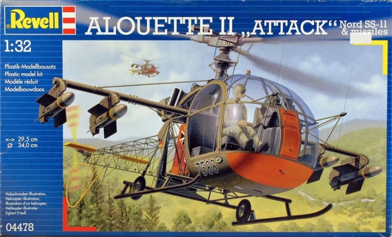 Revell #04478 1/32 Alouette II w/ Nord SS-11