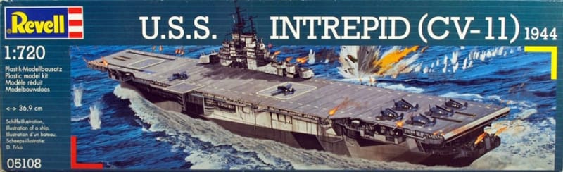 Revell #05108 1/720 USS Intrepid CV-11