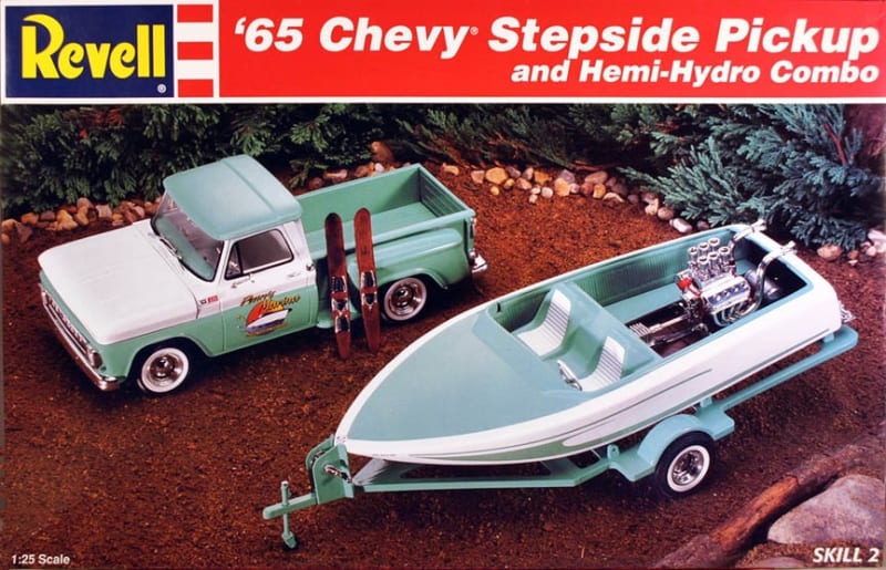 Revell #85-7249 1:25 '65 Chevy Stepside Pickup & Hemi-Hydro