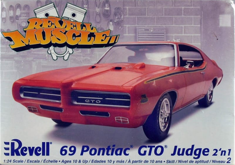 Revell #852072 1/24 1969 Pontiac GTO Judge 2'n1