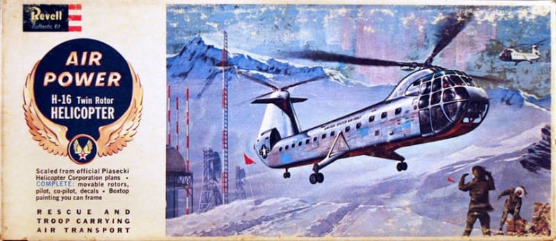 Revell #H-138 1:96 Piasecki H-16 Helicopter