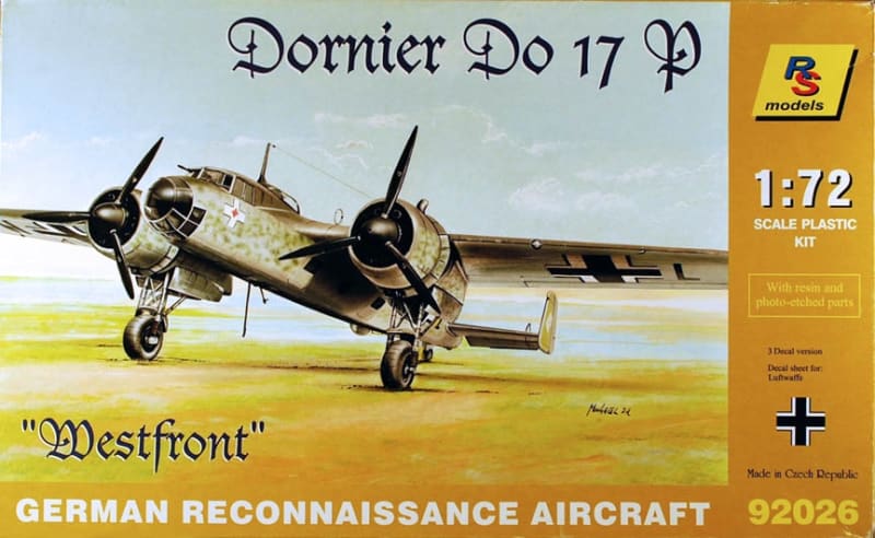RS Models #92026 1/72 Dornier Do 17 P 'Westfront'