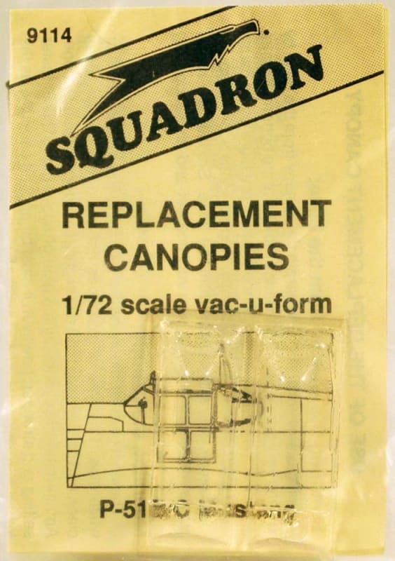 Squadron Canopies #9114 1/72 P-51B/C Mustang
