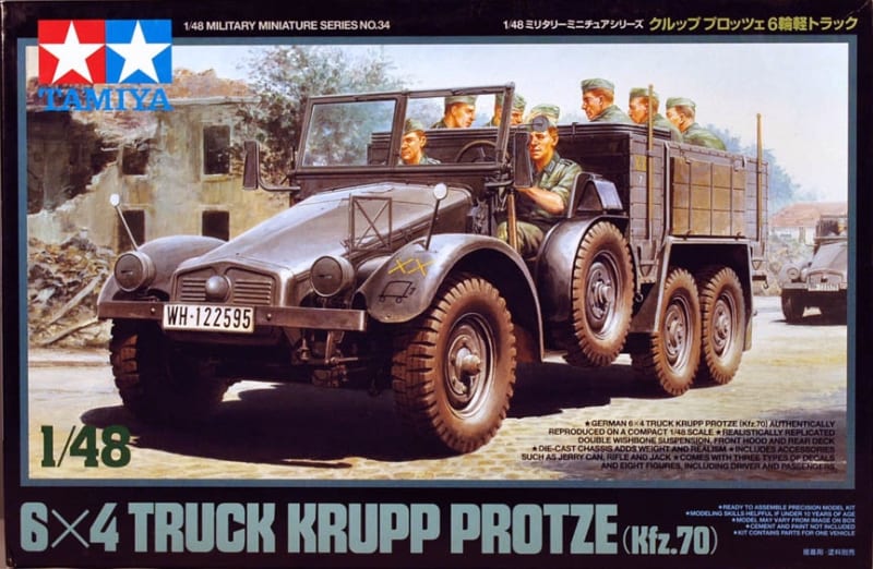 Tamiya #32534 1/48 6X4 Krupp Protze Kfz.70 Truck