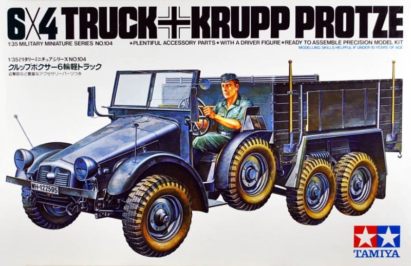 Tamiya #35104 1/35 6X4 Truck Krupp Protze