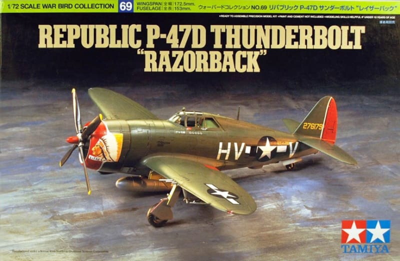Tamiya #60769 1/72 P-47D Thunderbolt "Razorback"
