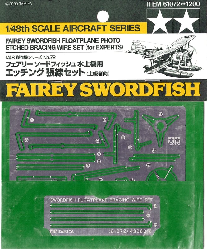 Tamiya #61072 1/48 Fairey Swordfish Floatplane - Bracing Wire Set