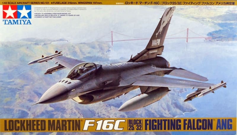 Tamiya #61101 1/48 F-16C Block 25/32 Fighting Falcon ANG