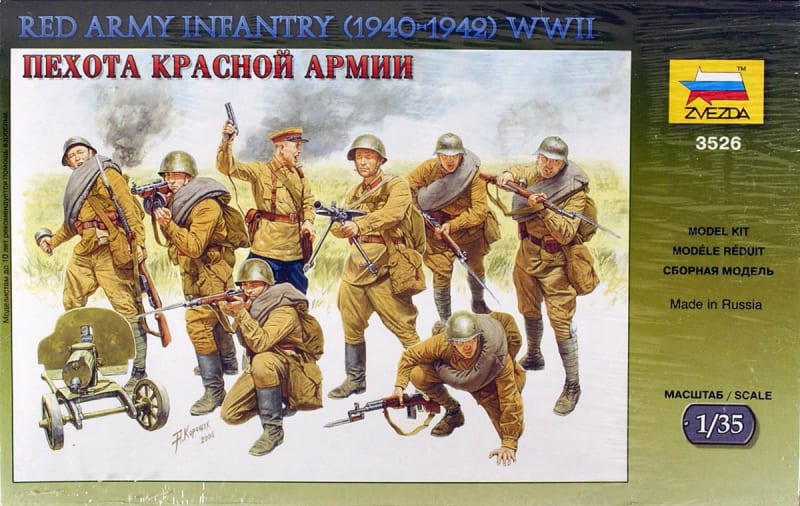 Zvezda #3526 1/35 WWII Red Army Infantry (1940 - 1942)