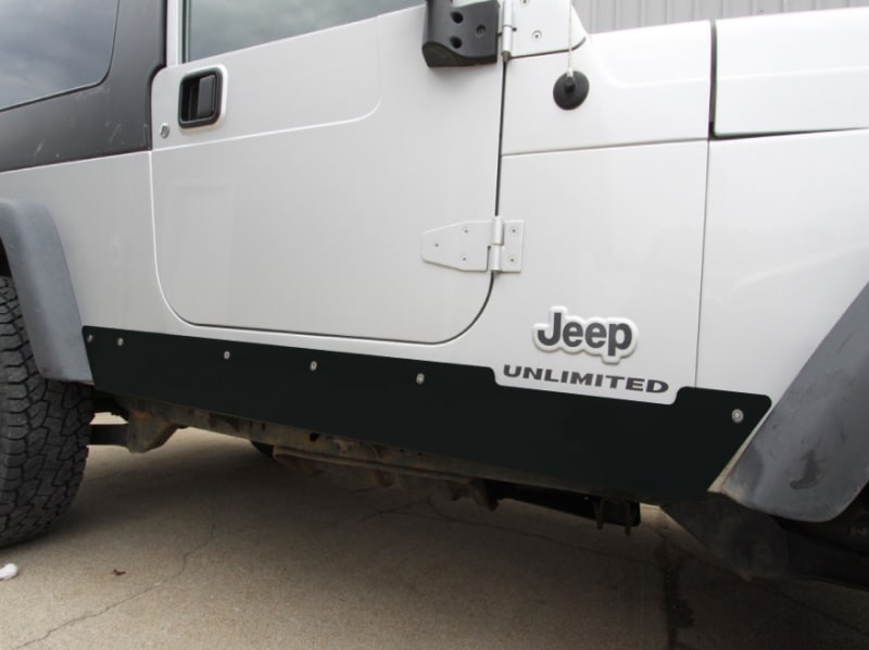 Rock Hard 4x4™ Patriot Series Rocker Guards w/o Tube Sliders - Black ...