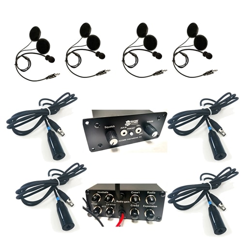 Four Place Off Road AR550 Intercom W/ Four DIGITAL S9 Helmet Kits ...