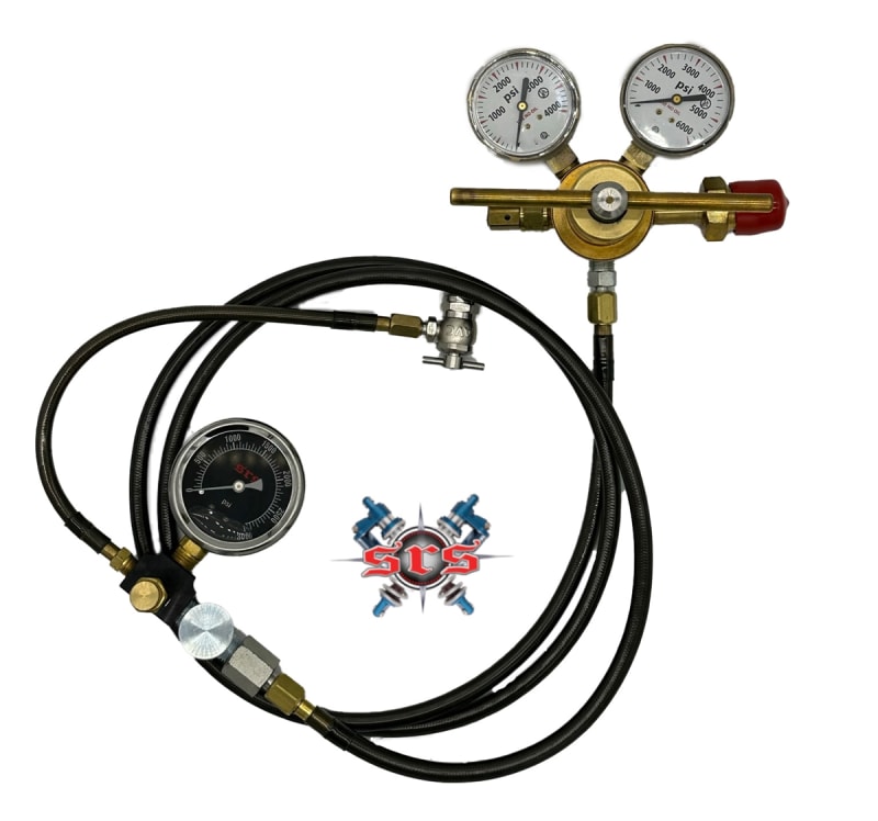 Uniweld 1500 PSI Nitrogen Regulator Kit with Gauge, Bleed Off, and Whip ...