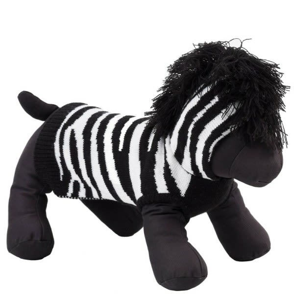 Zebra Hooded Dog Sweater | Costume