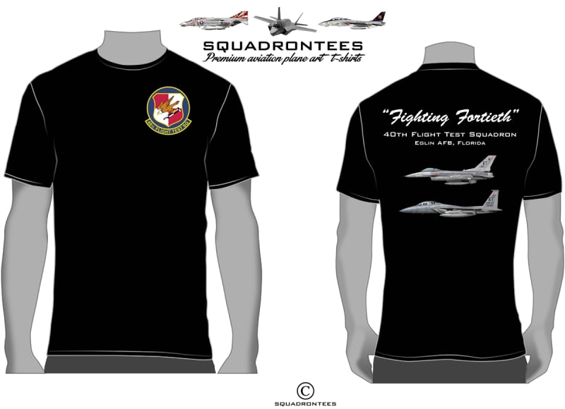 40th Flight Test Squadron Fighting Fortieth T-Shirt D3, USAF Licensed ...