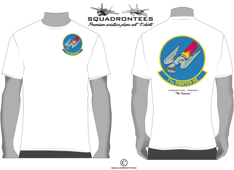 71st Fighter Squadron Logo Back Squadron T-Shirt - USAF Licensed Product