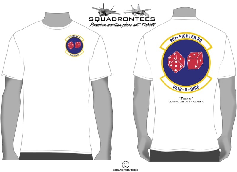90th Fighter Squadron Logo Back- USAF Licensed Product
