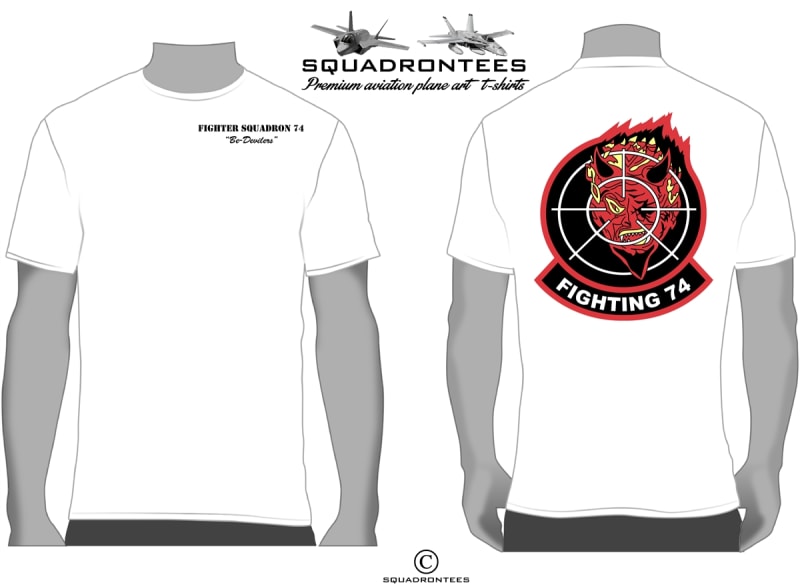 VF-74 Be-Devilers Red Logo Back Squadron T-Shirt - USN Licensed Product