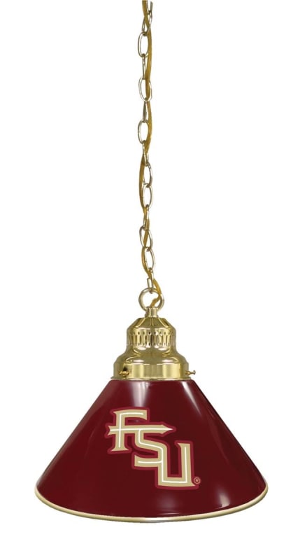 Florida State (Script) Pendant Light with Brass Fixture