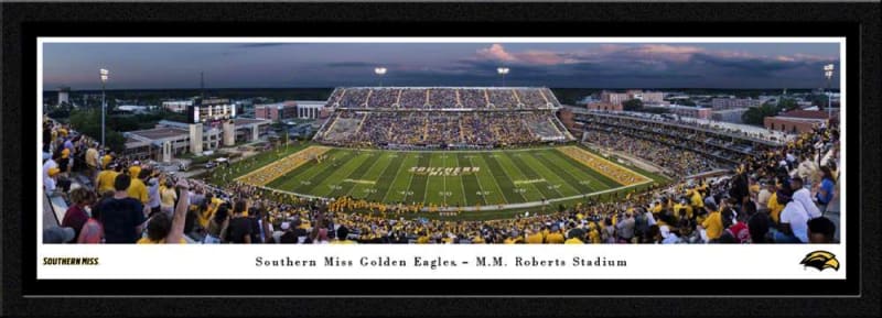 Southern Miss Golden Eagles Football Panoramic Poster - M.M. Roberts ...