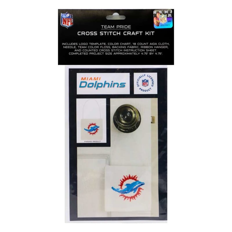 Miami Dolphins Cross Stitch Craft Kit
