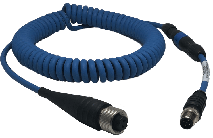 Coiled cables for Emerson CSI 2130 2140 Series vibration data collectors