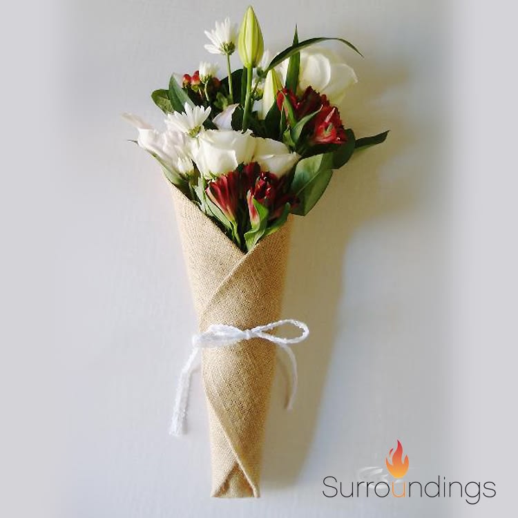 Burlap Jute Floral Wrap