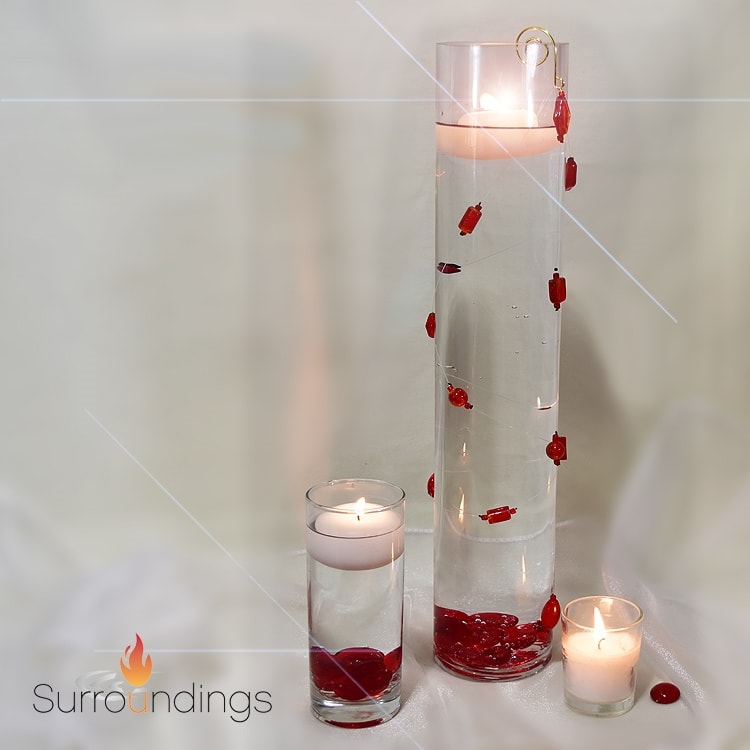 Glass Garland Floating Candle centerpiece
