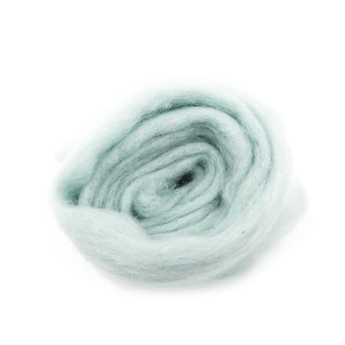 The Felt Pod | Carded Wool, Wool Batts, Light Blue