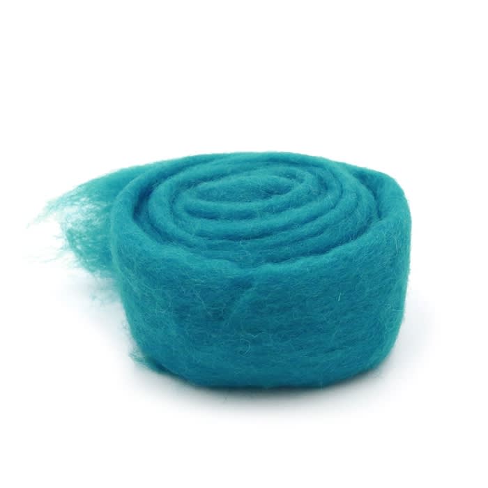 The Felt Pod | Carded Wool, Wool Batts, Turquoise
