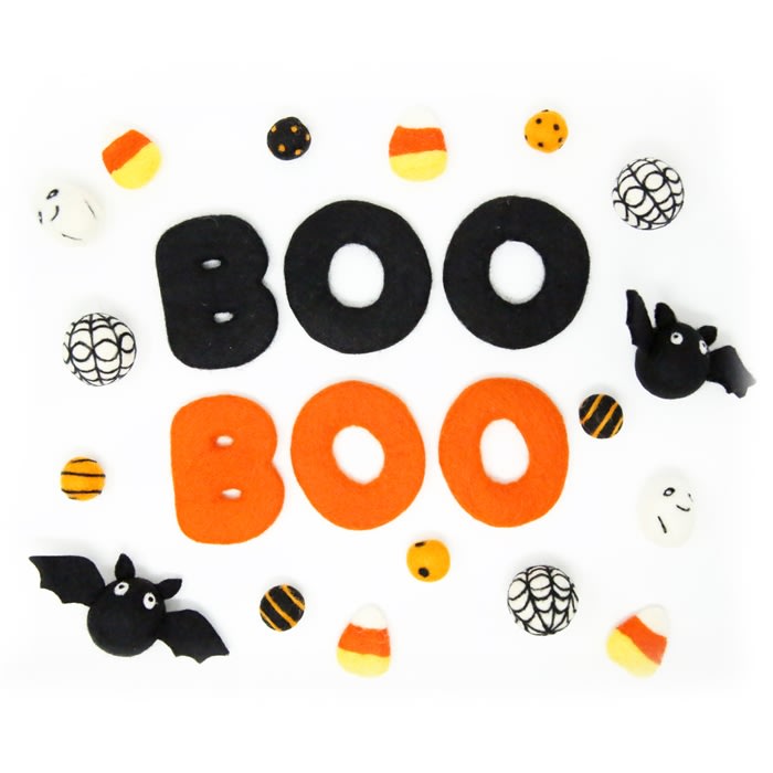 BOO Felted Letters | THe Felt Pod