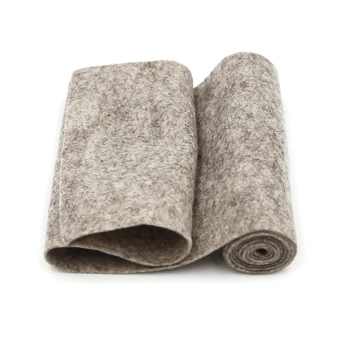 Dark Heather Beige Wool Felt Roll