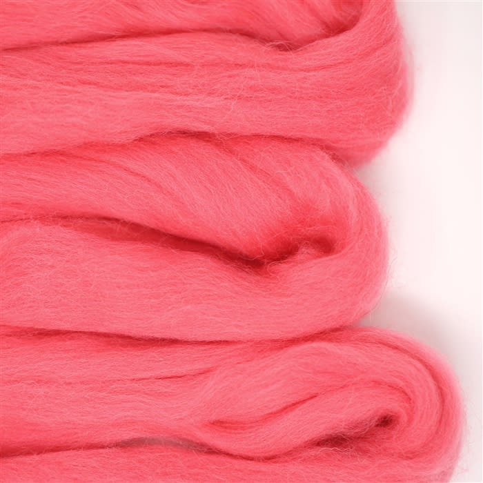 Wool Roving - 43. Pink Coral