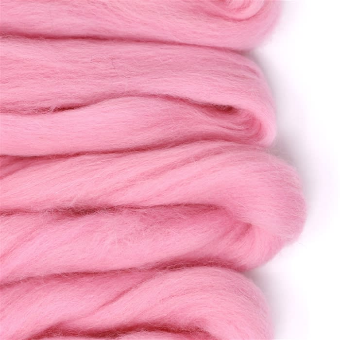 Wool Roving - 47. Dark Pink