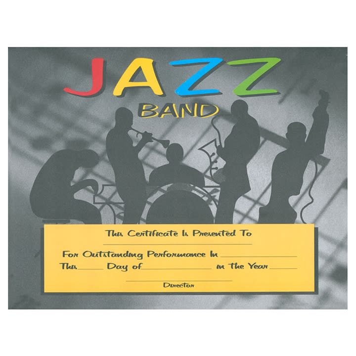 Jazz Band Certificates Set Of 10 At The Music Stand jazz-band-certificates-set-of-10-at-the-music-stand