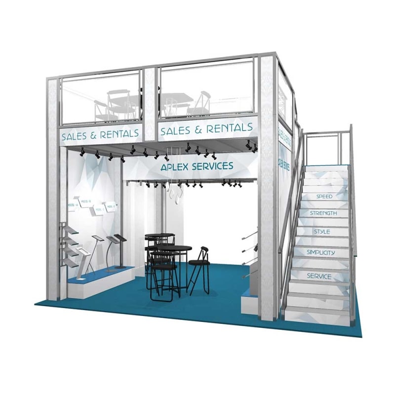 20 x 20 Split Level Double Deck Truss Display System | Trade Show ...