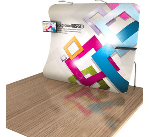 10' Vertical Wave Zip Up Tension Fabric Display | Trade Show Display Depot