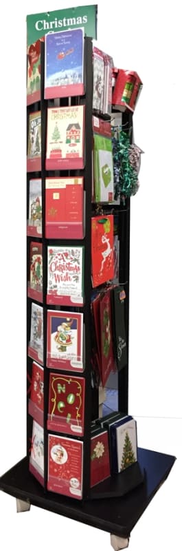 49 Pocket Greeting Card Spinner Rack with Accessories