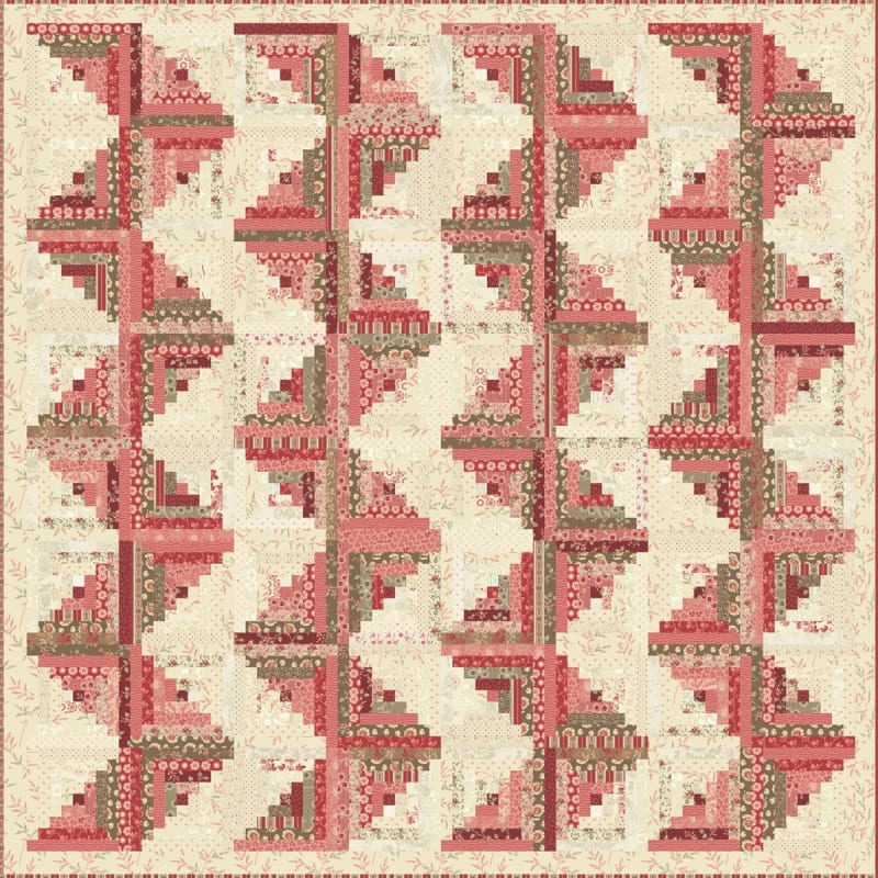 6 Log Cabin Quilt Variations Pattern by Laundry Basket Quilts