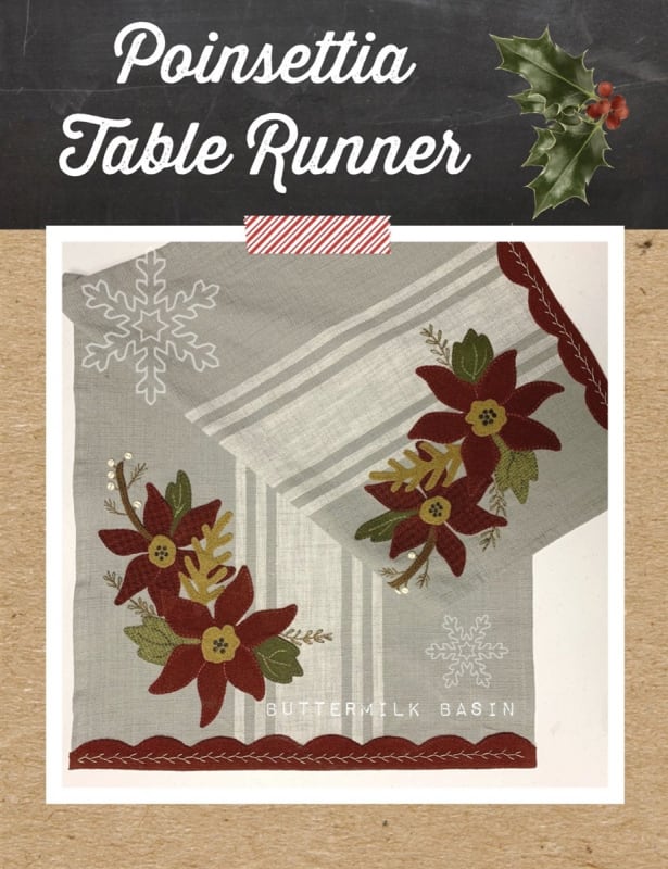 Poinsettia Table Runner Pattern from Buttermilk Basin