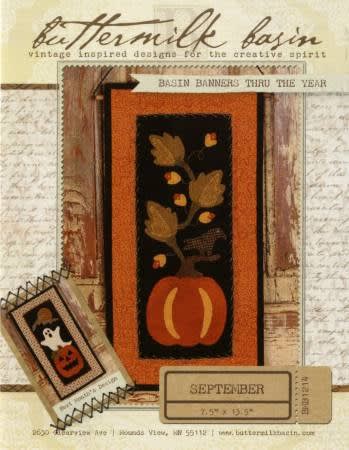 Pumpkin Vines Banner Pattern (September)
