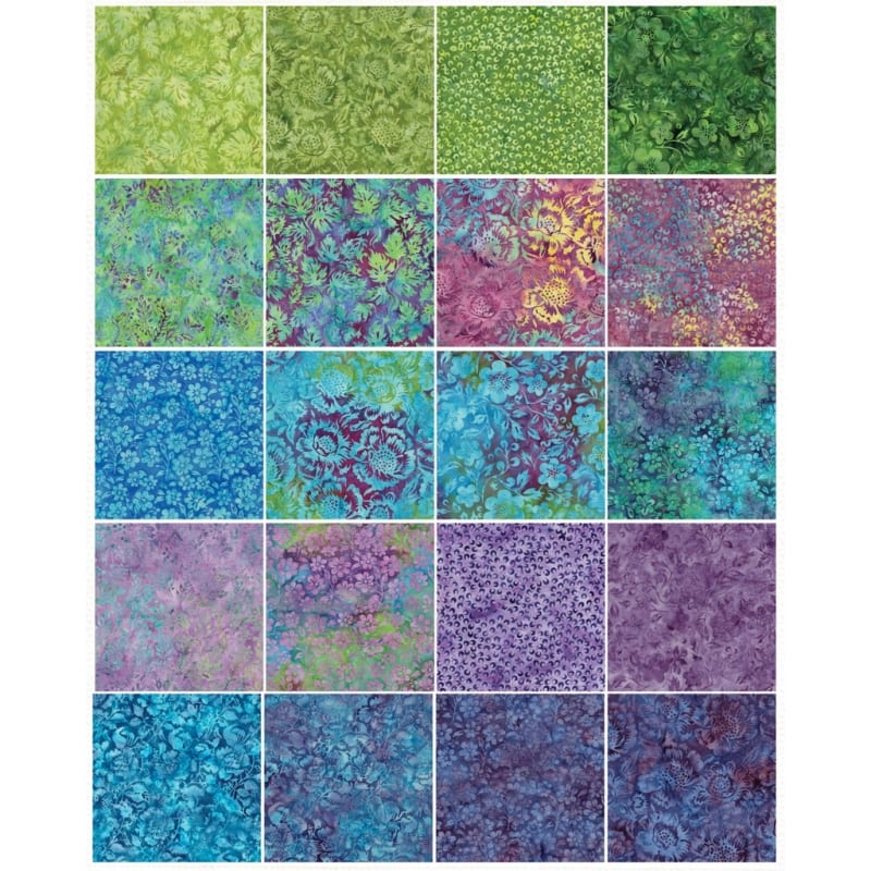 Springtime Bouquet Batik Layer Cake from ISLAND BATIK