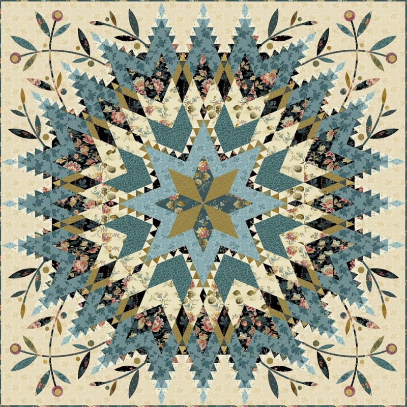 Dahlia Star Quilt Pattern by Edyta Sitar, Laundry Basket Quilts