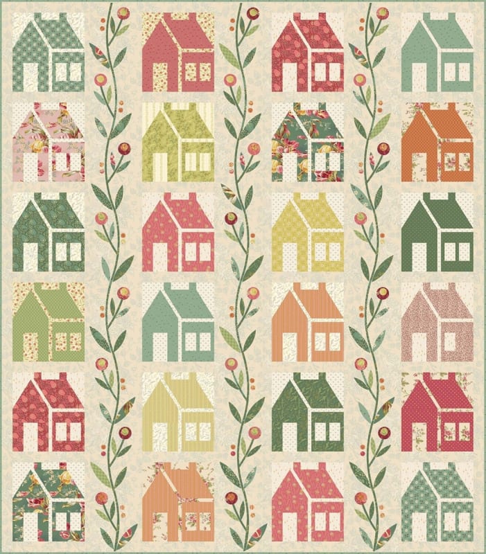 Lady Tulip Homestead Quilt Pattern by Laundry Basket Quilts