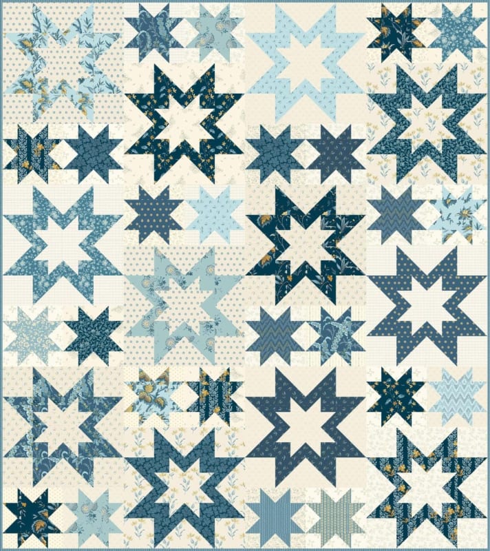 Sawtooth Star Quilt Pattern by Laundry Basket Quilts