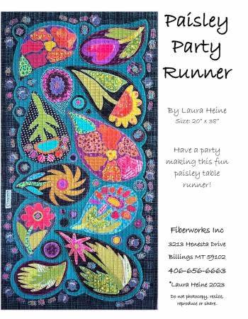 Paisley Party Runner Collage Quilt Pattern by Laura Heine