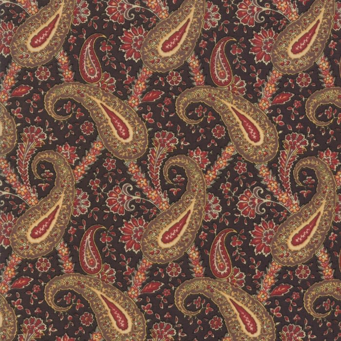 Black Walnut Paisley by Betsy Chutchian for Moda