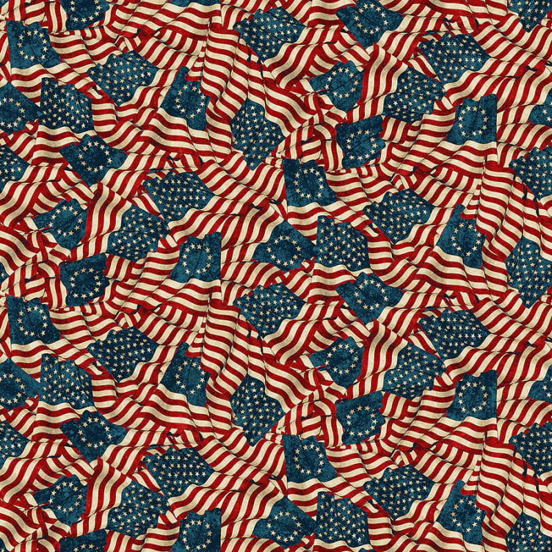 AMERICA 250 :FLAG 108" WIDE BACK PER YARD