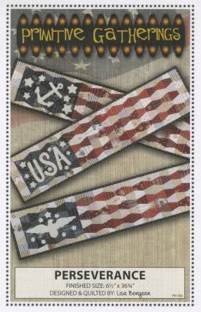 Perseverance American Flag Quilt Pattern by Primitive Gatherings