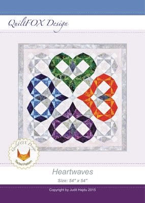 Heartwaves Foundation Quilt Pattern by QuiltFox Designs